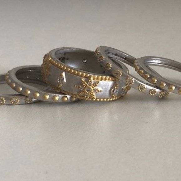 Designer | Jewelry | Artisan Modernist Beje Sz 7 Rings Stacking Set5 ...